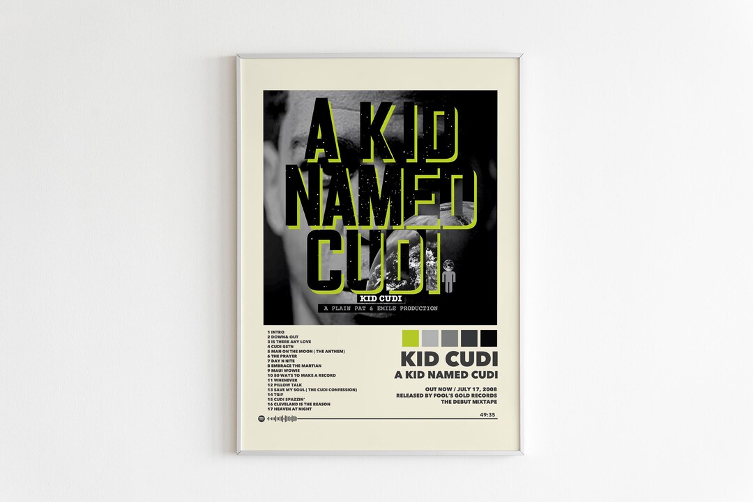 Kid Cudi Poster / A Kid Named Cudi Poster / Album Cover Poster Poster ...