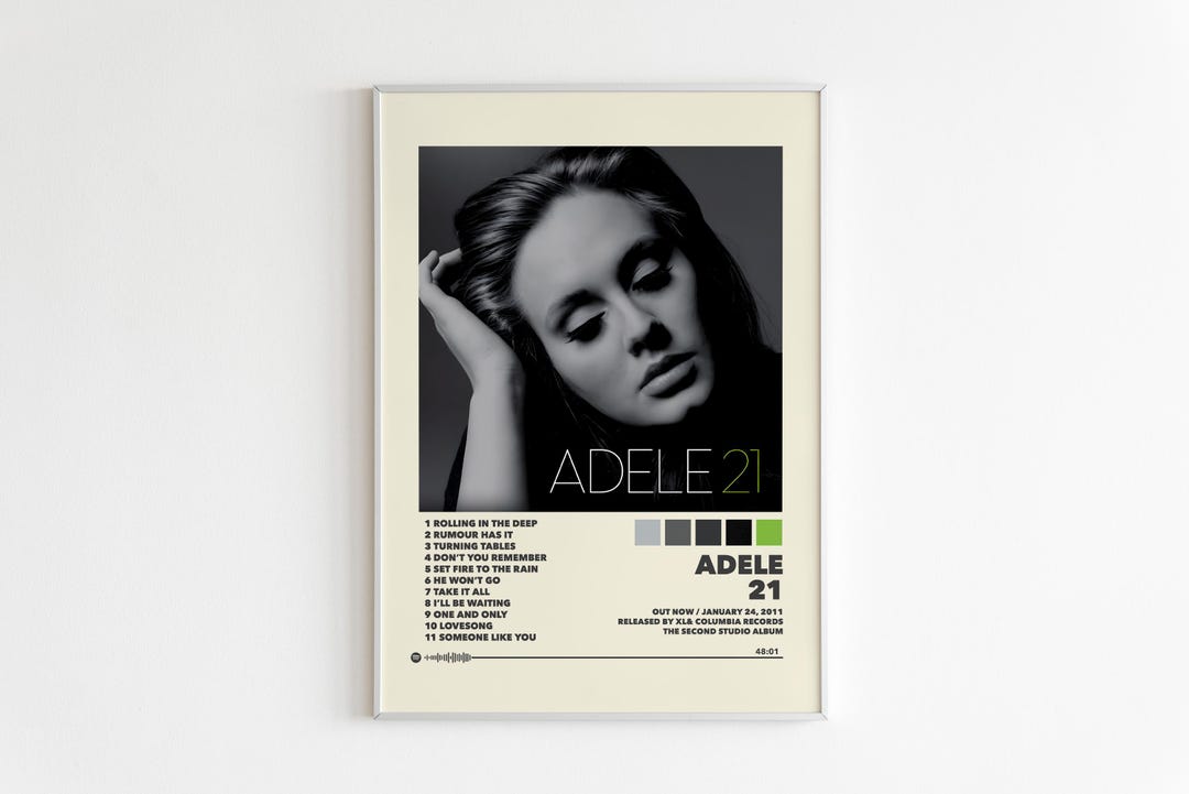 Adele Posters / 21 Poster / Adele 21 / Album Cover Poster / Poster Print Wall Art / Music Band ...