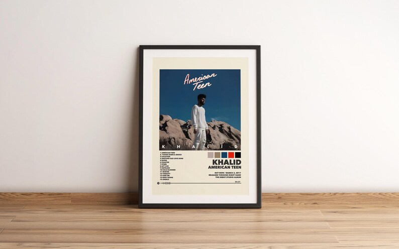 Khalid Poster / American Teen / Album Cover Poster Poster Print Wall ...