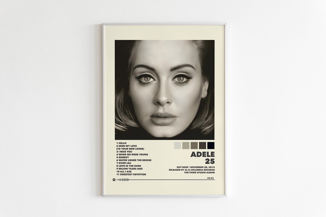 Adele Posters / 25 Poster / Adele 25 / Album Cover Poster / Poster Print Wall Art / Music Band ...