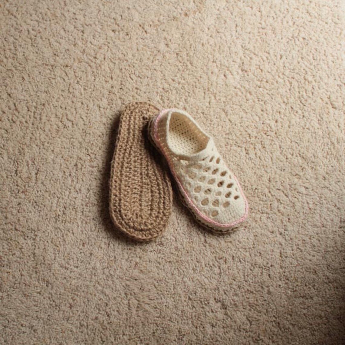 Crochet Pattern Jute Soles in 14 Sizes toddler up to Men - Etsy