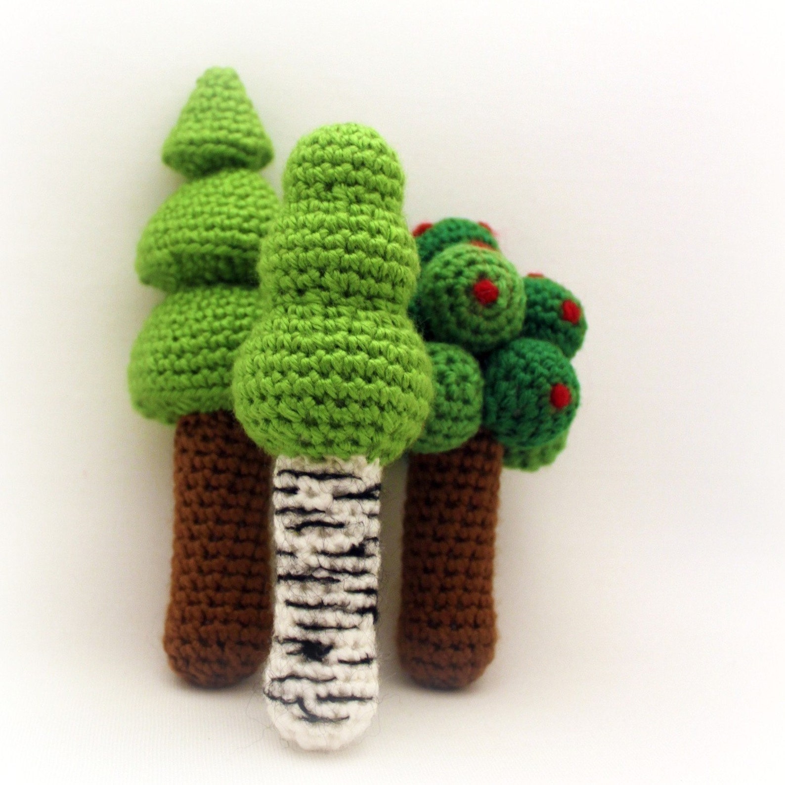Instant Download Crochet Pattern Three Tree Rattles - Etsy
