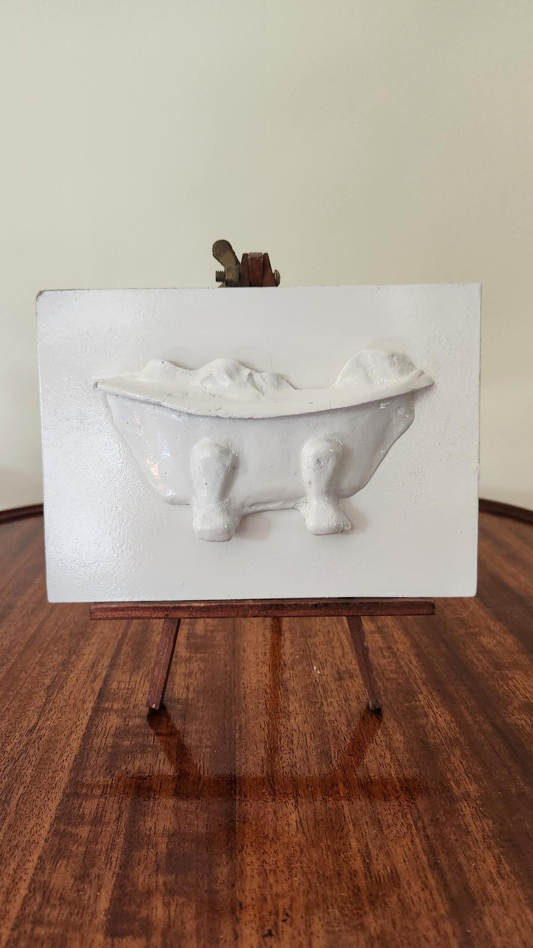 Porcelain Tub Plaster Cast on Board, Clay, Plaster of Paris, 3 ...