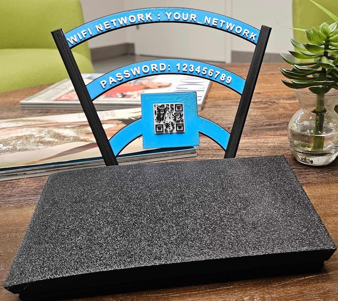 Wifi Sign Router Shaped Wifi Sign With Credentials in Between the ...