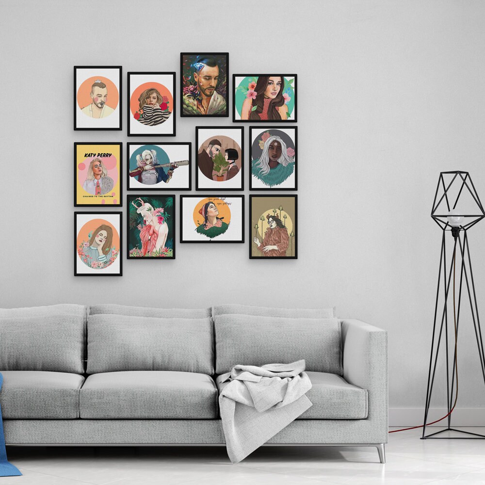 Pop-art Wall Art Collection 12 Piece Decorative Wood MDF Set - Etsy