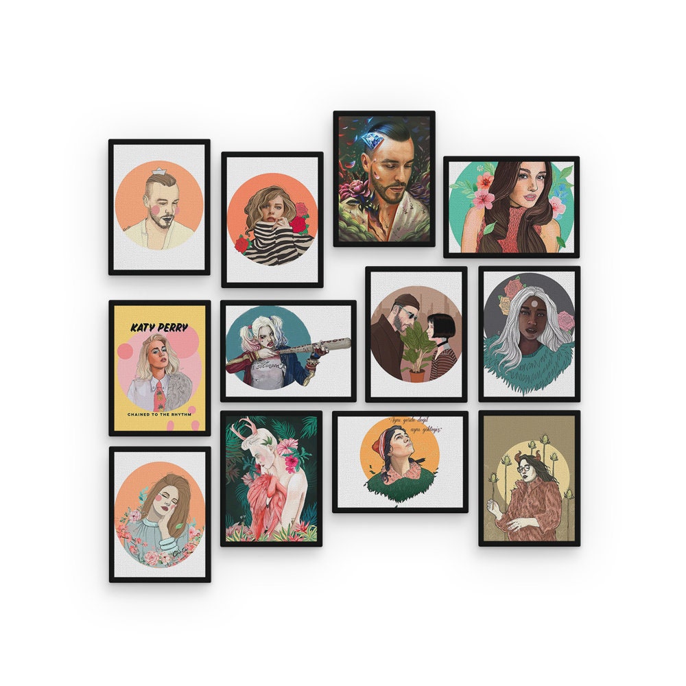 Pop-art Wall Art Collection 12 Piece Decorative Wood MDF Set - Etsy