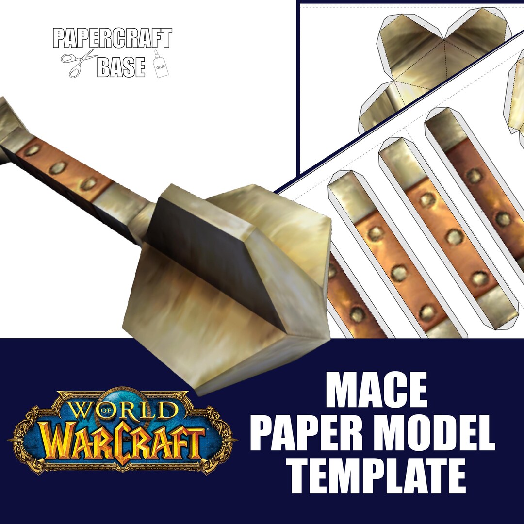 World of Warcraft Mace Paper Model Template, Paper Craft - Etsy UK