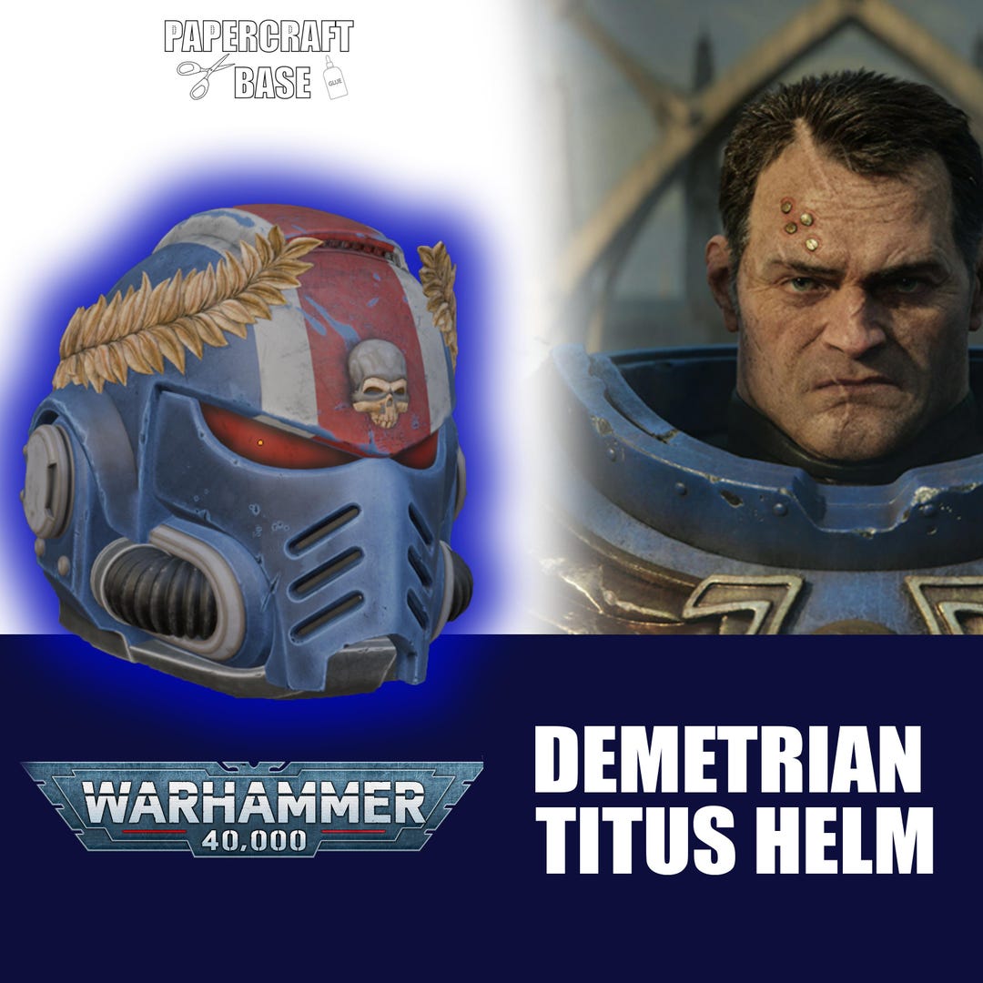 Lieutenant Titus Helmet Space Marine Ultramarines Warhammer Helmet Mk X ...