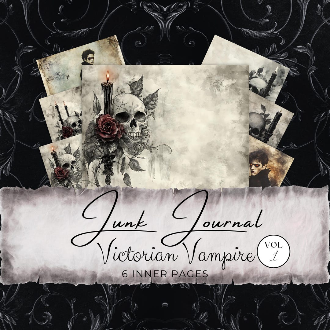 Vampire Junk Journal Kit: Gothic Victorian Scrapbook Paper (digital ...