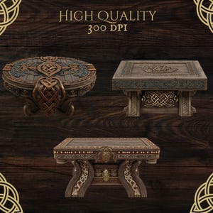 Viking Table Clipart, Norse Furniture Png, Fantasy Tavern Decor, Rpg ...