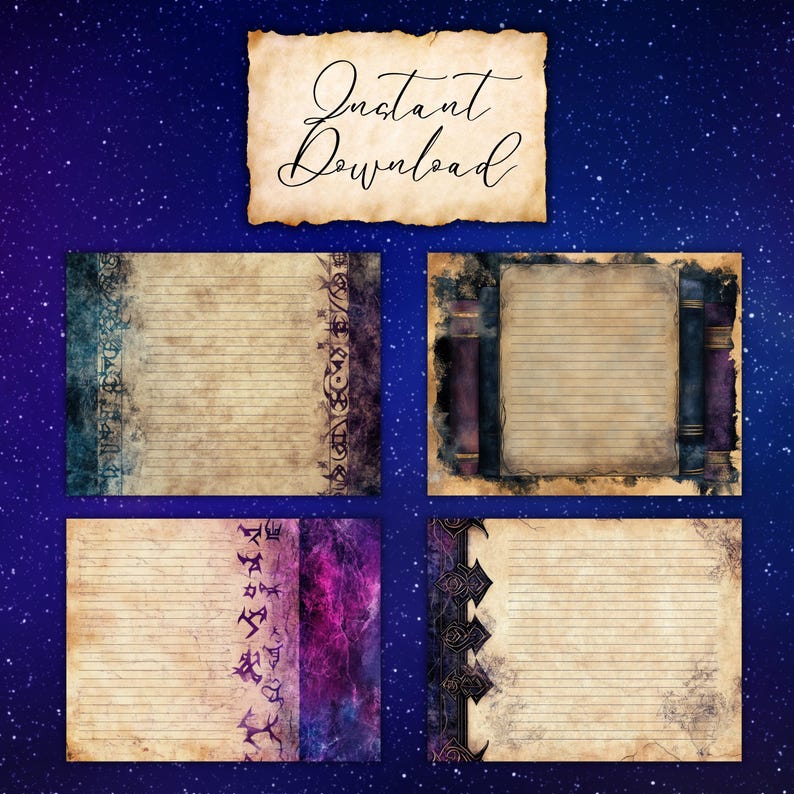 Wizard School Junk Journal, Printable Spell Book Pages, Magic Notebook ...