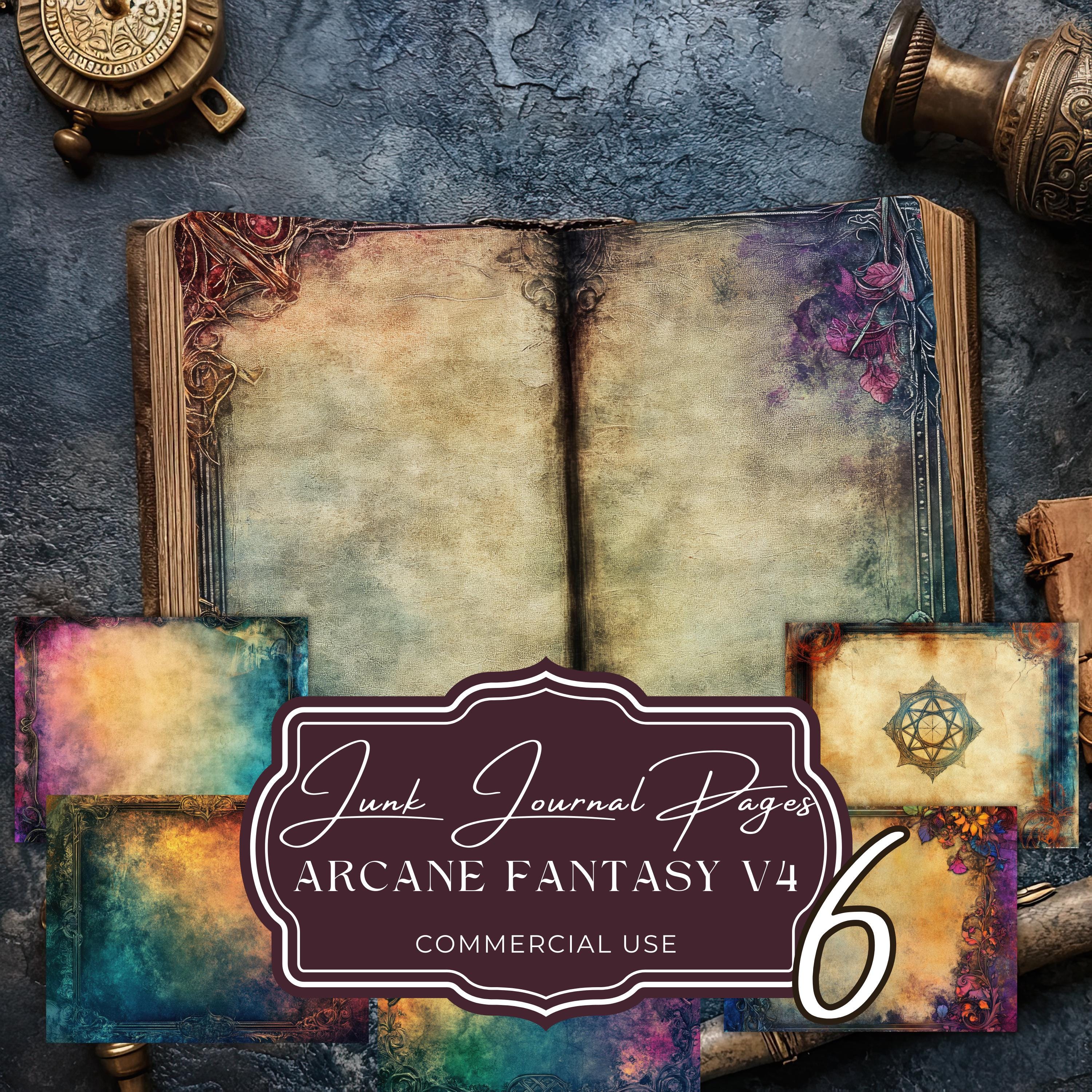 Magic Junk Journal Pages X6 { Commercial Use } Arcane Fantasy ...