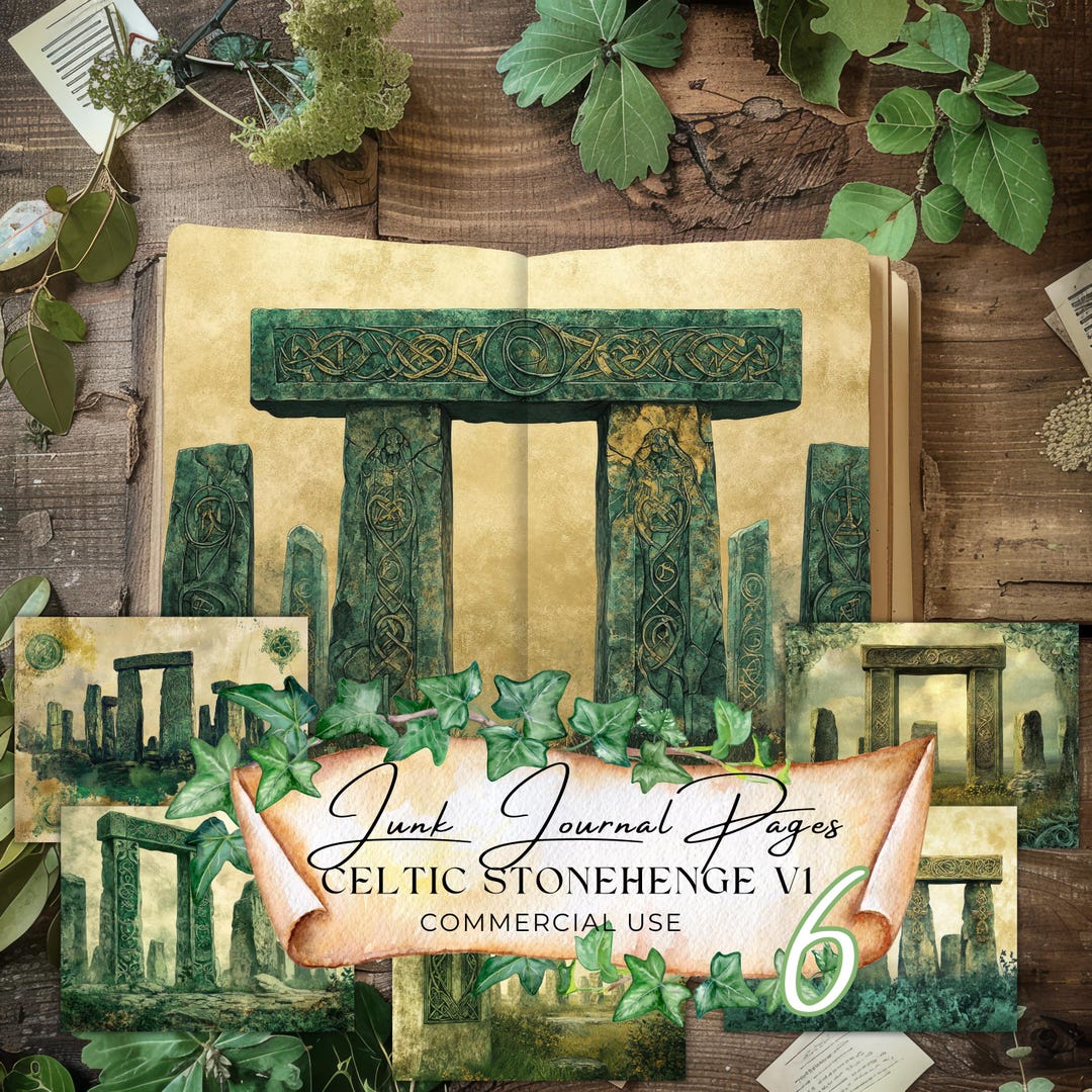 Ireland Junk Journal Pages X6 { Commercial Use } Celtic Knots ...