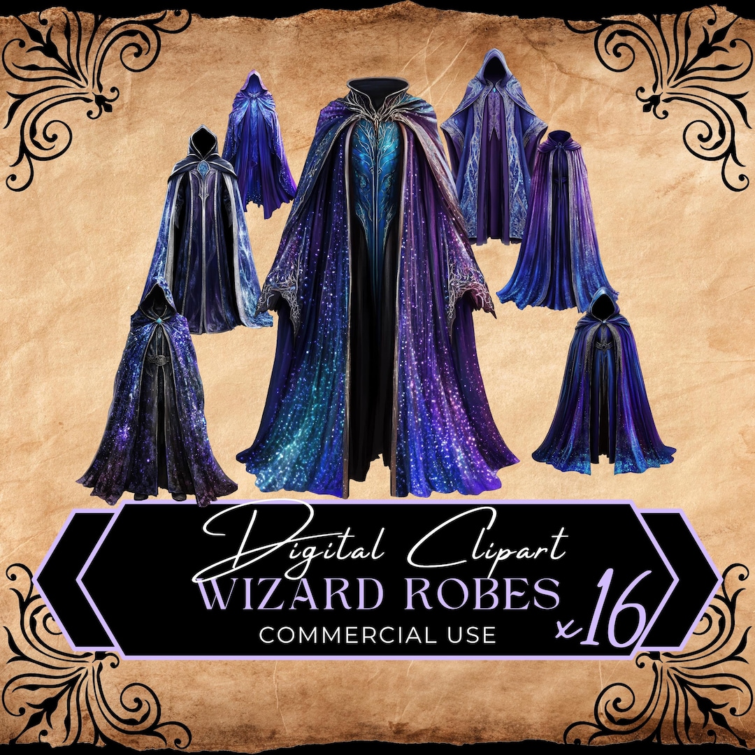 Magic School Clipart, Wizard Robe, Ttrpg Resource, Rpg Campaign ...
