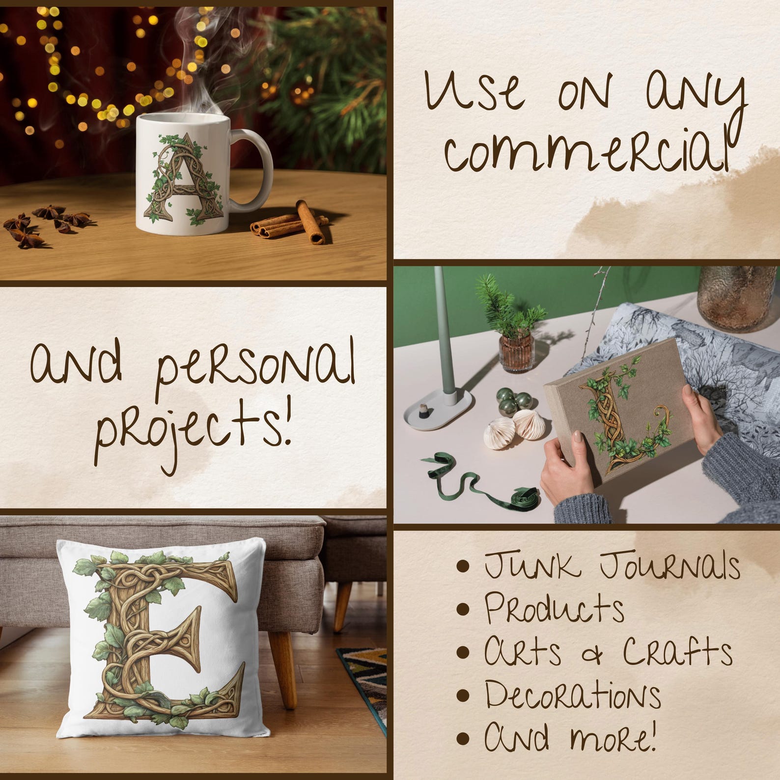 Elven Alphabet Letters Clipart X26 { Commercial Use } Enchanted Forest ...