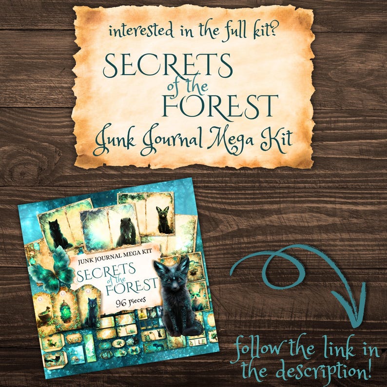 Secrets of the Forest Seamless Pattern, Junk Journal Page, Printable ...