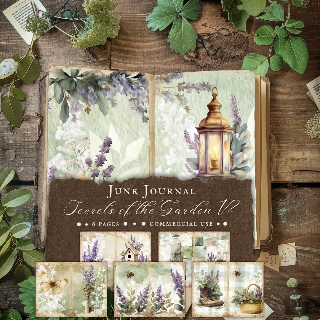 Cottagecore Junk Journal Pages: Secrets of the Garden Vol. 2 (digital ...