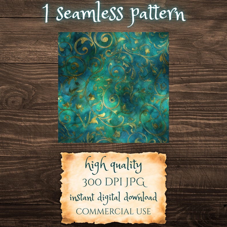 Secrets of the Forest Seamless Pattern, Junk Journal Page, Printable ...