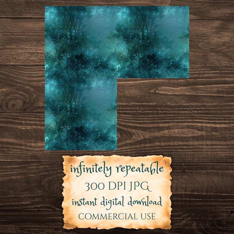 Secrets of the Forest Seamless Pattern, Junk Journal Page, Printable ...