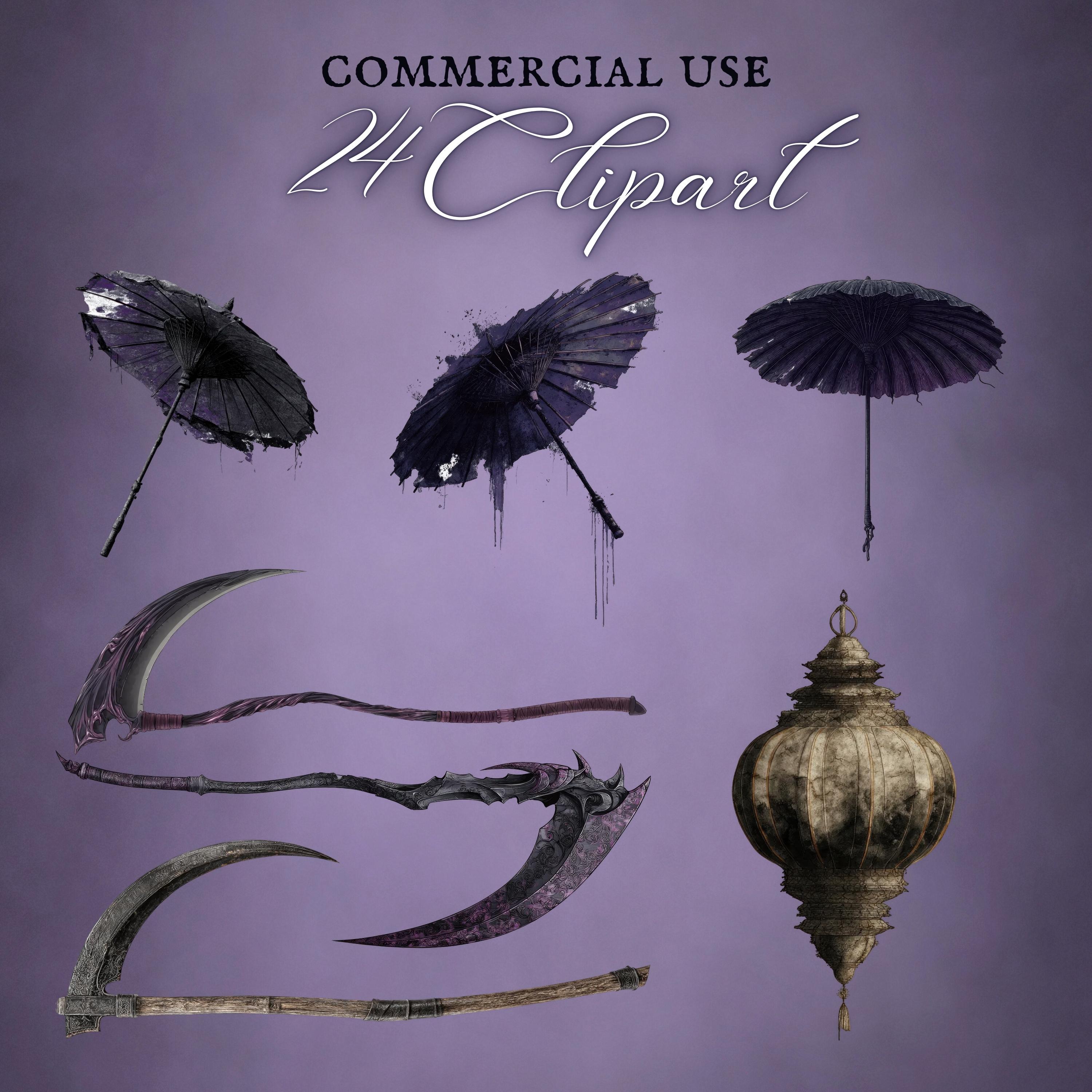 Korean Spirit Relics Clipart: Gothic Asian Ghost Art (digital Download ...