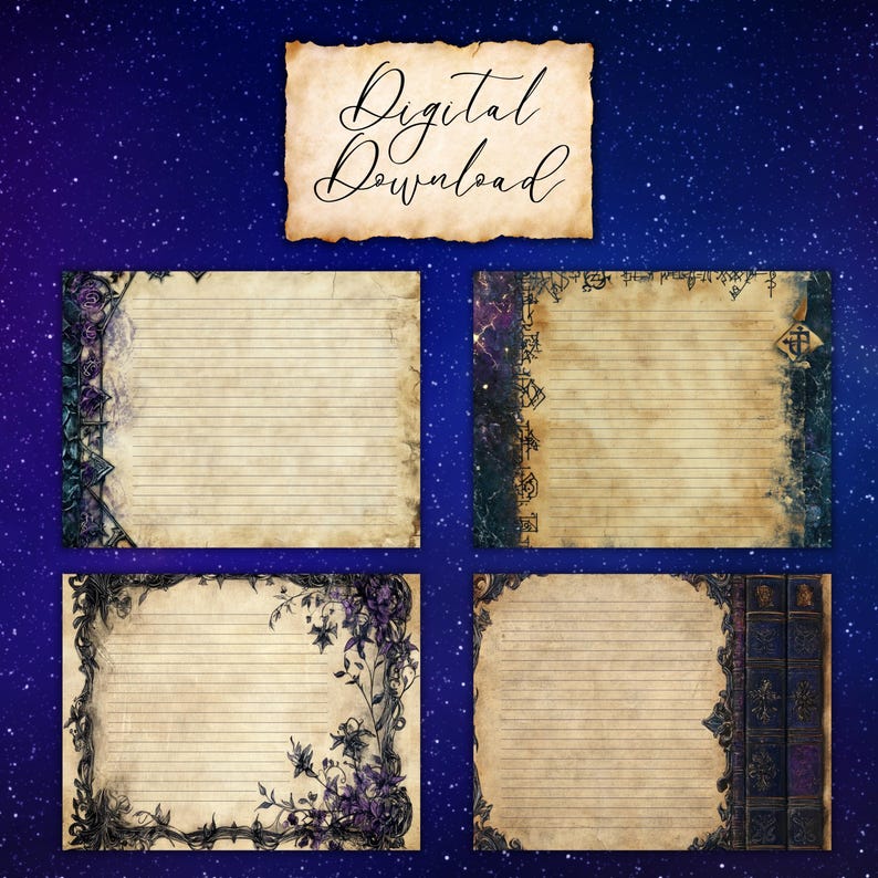 Wizard School Junk Journal, Printable Spell Book Pages, Magic Notebook ...