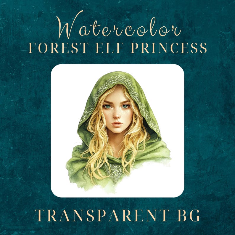 Forest Elf Clipart | Commercial Use | Elven Celtic Princess ...