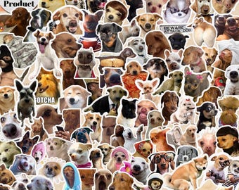 Funny Dog Meme Stickers, 100 PNG Clipart (digital Download), Animals ...