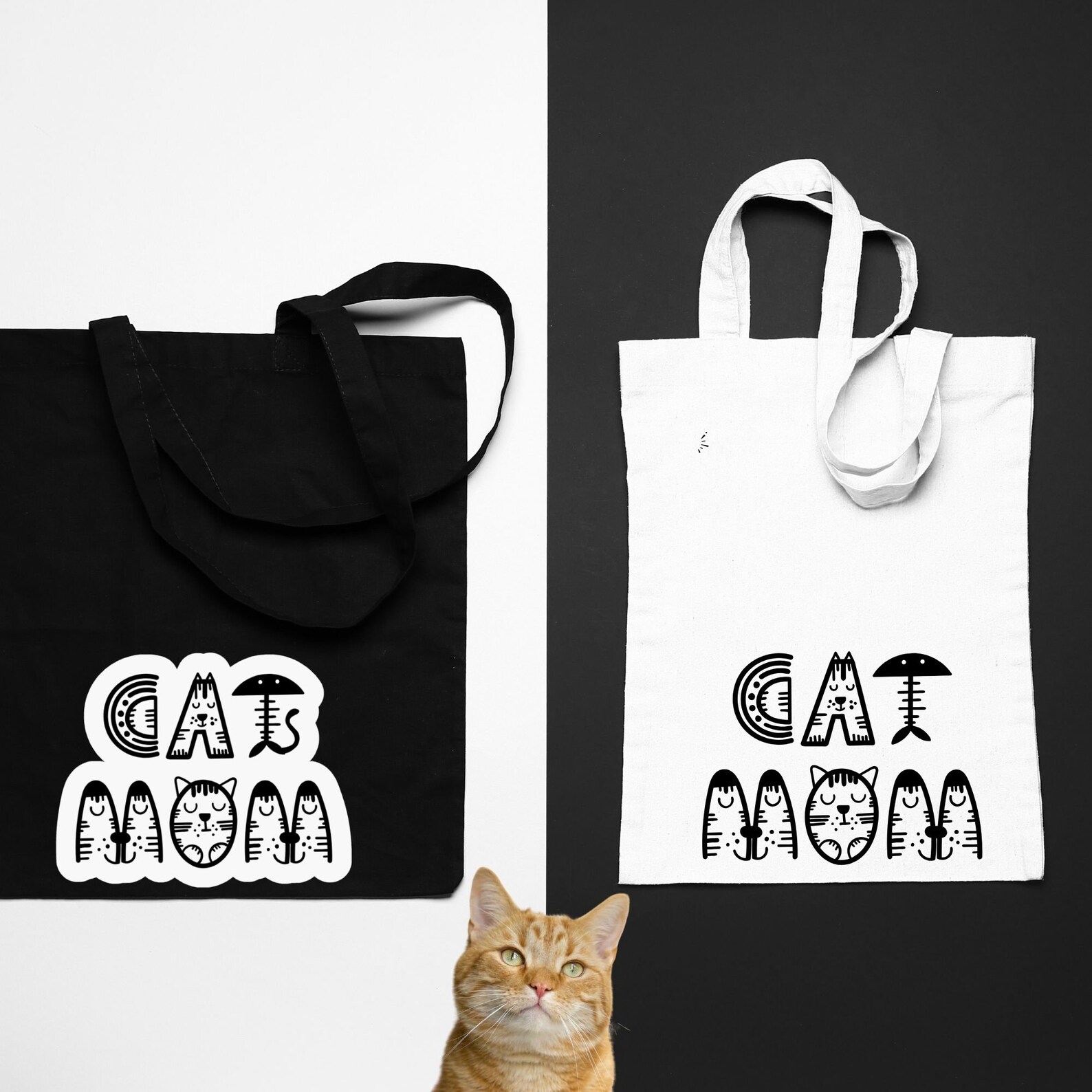 Cat Parent Slogans and Sayings Large Digital SVG + PDF Sticker or ...