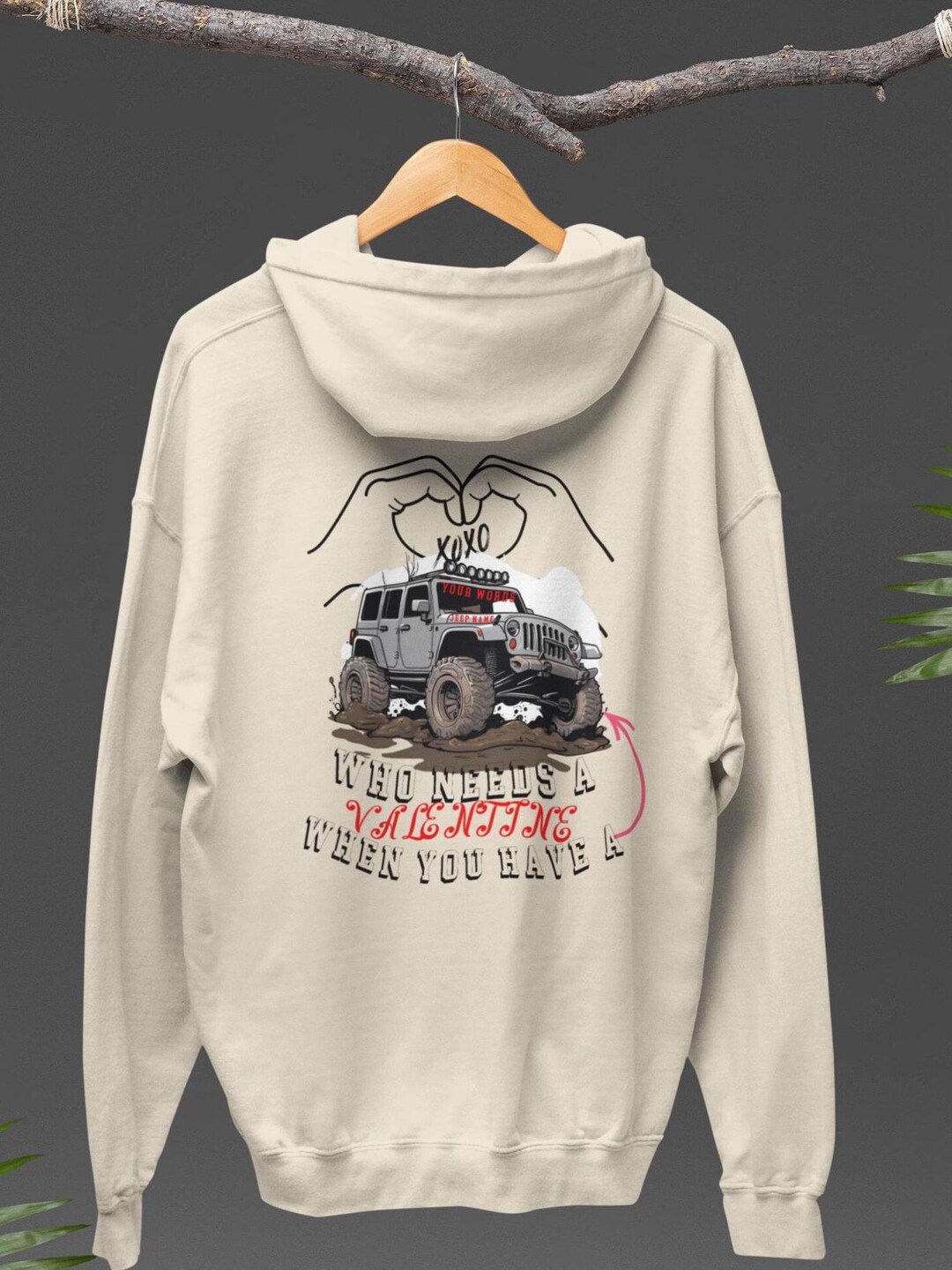 Jeep Unisex Hoodie, Valentine's Day Gift, Jeep Enthusiast Apparel ...
