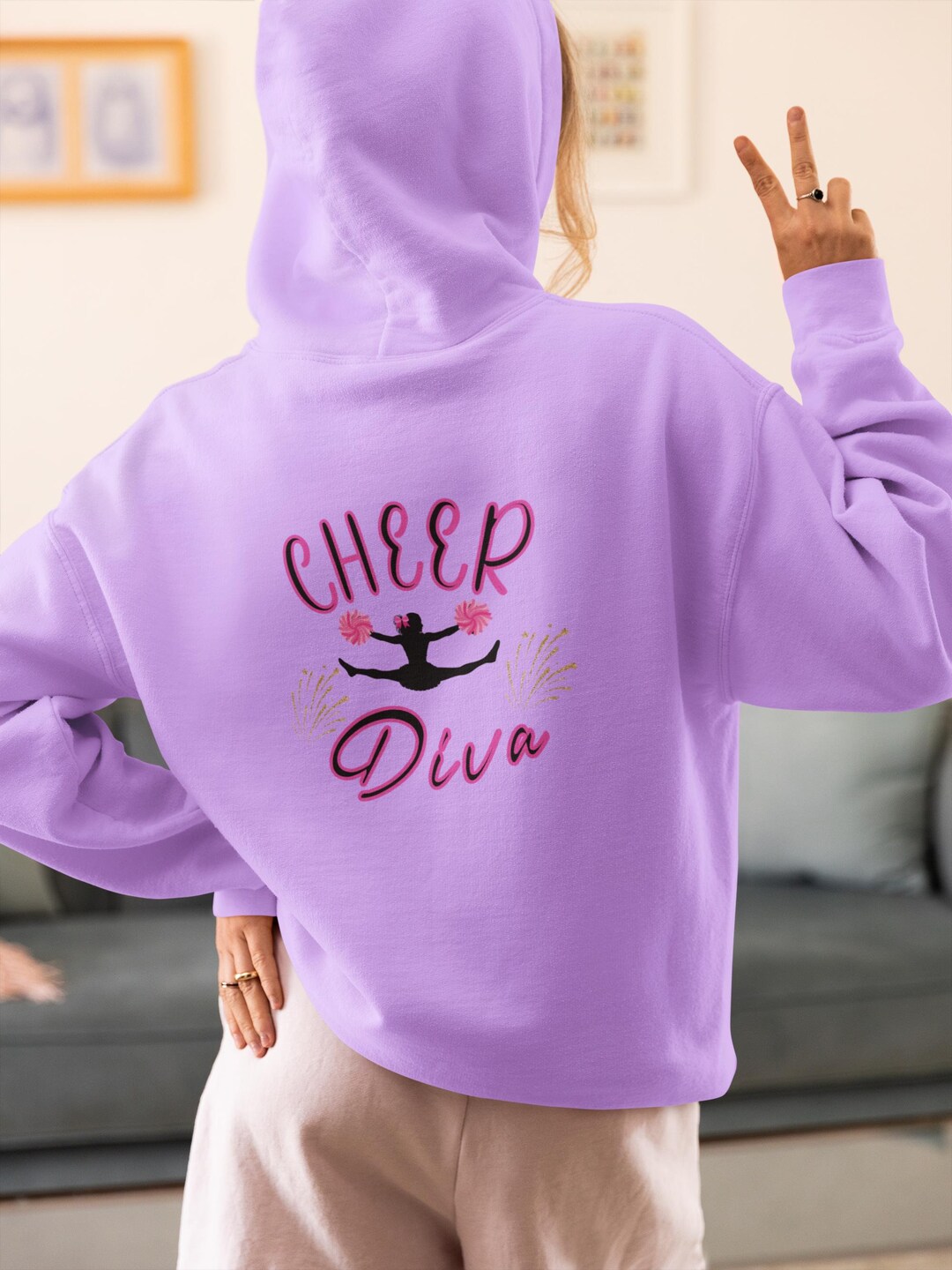 Cheerleader Diva Hoodie, Cheerleading Sweatshirt, Cheer Spirit ...