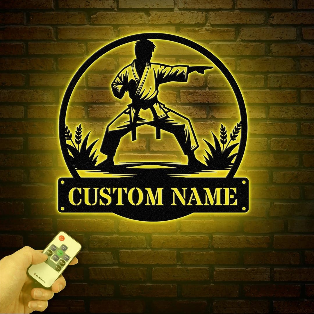 Custom Karate Metal Sign, Metal Wall Art, Japanese Martial Art Wall ...