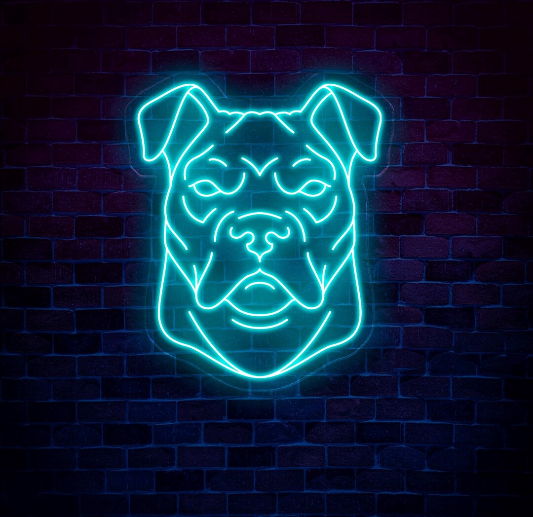 Multi-color Pit Bull Neon Sign – Custom LED Neon Wall Light for Home ...