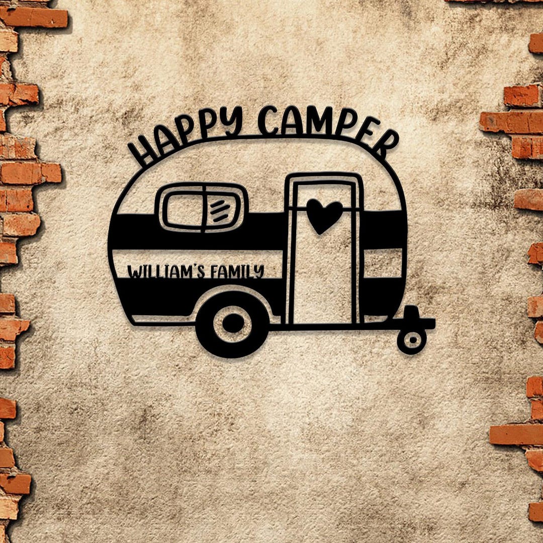 Custom Camper Metal Sign: Personalized Camping Decor, Perfect for Rvs ...