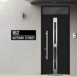 Custom Metal Address Plaque - House Number Sign, Personalized Address ...