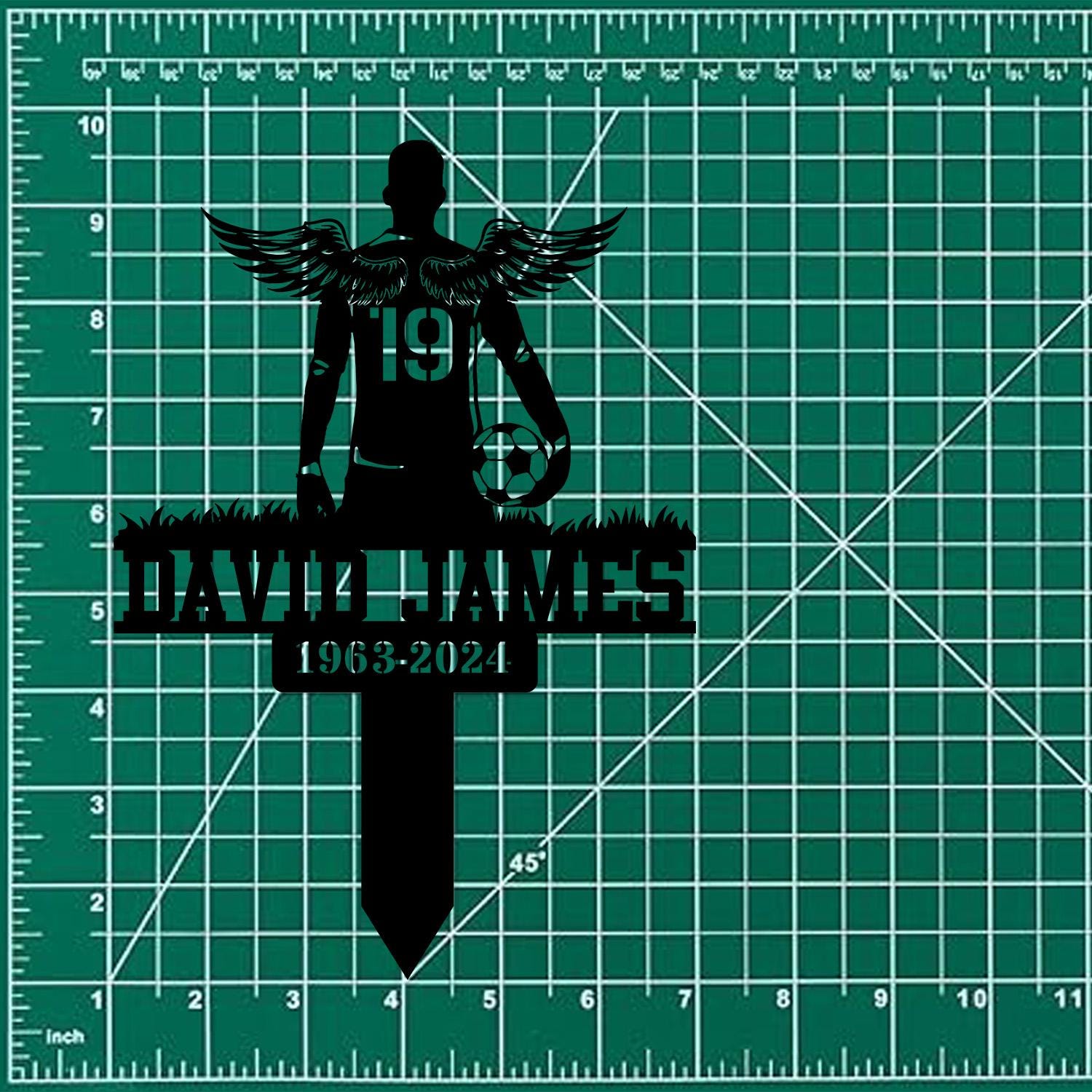 Personalized Soccer Player Memorial Stake: Custom Metal Plaque With ...