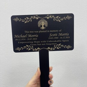 Custom Memorial Tree Plaque: Personalized Engraved Sign With Stake ...