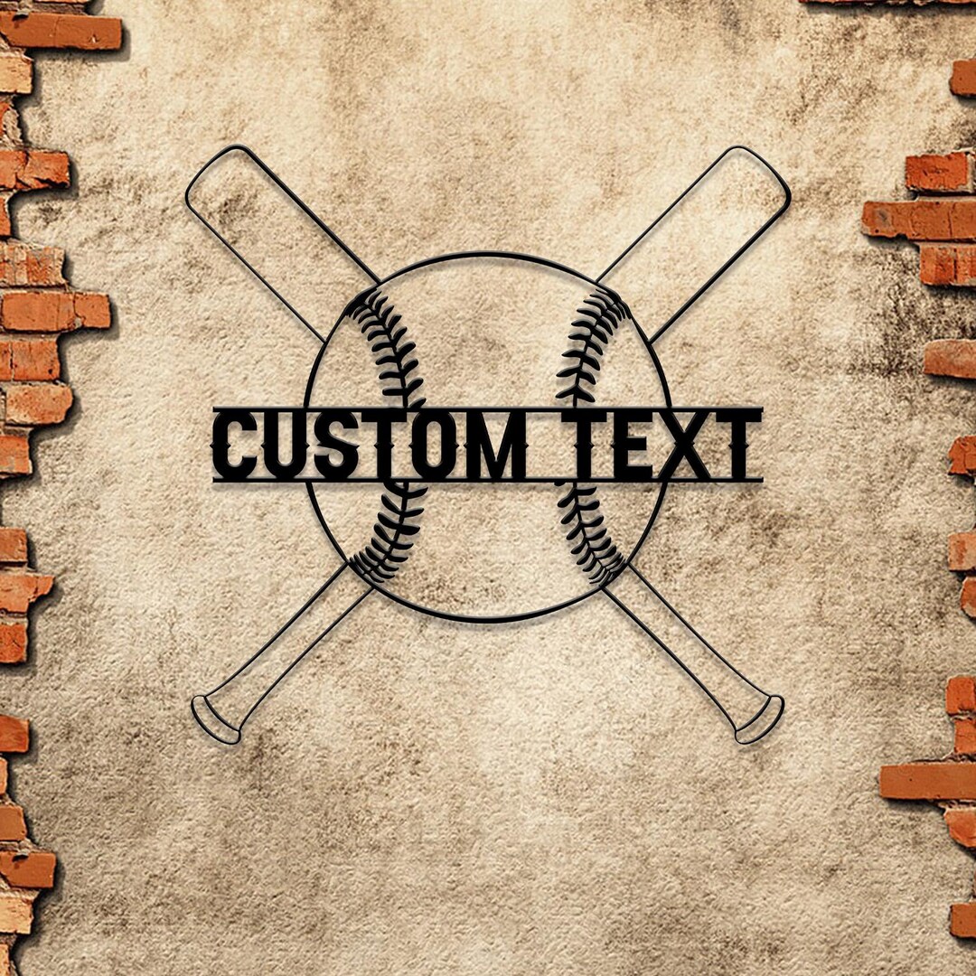 Custom Baseball Bat Metal Sign With LED Lights, Personalized Family ...