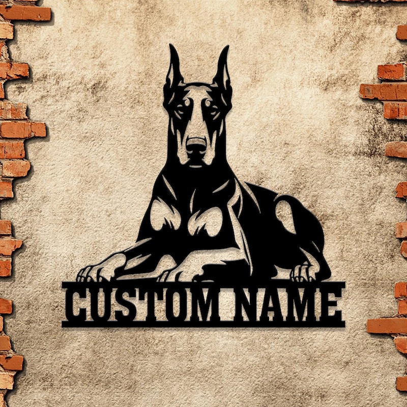 Doberman Dog Sign - Etsy