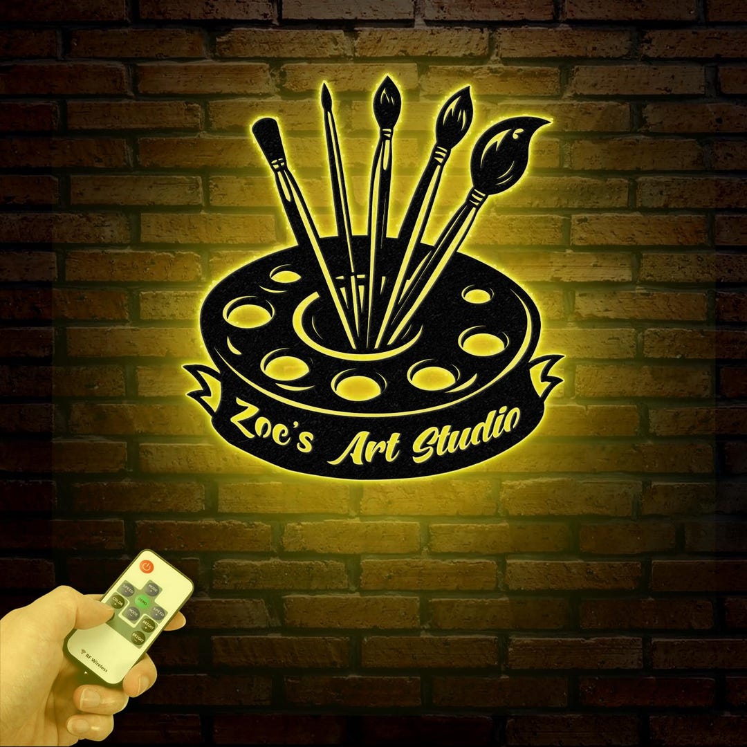 Personalized Art Studio Sign, Custom Painting Metal Wall Art, Artist ...