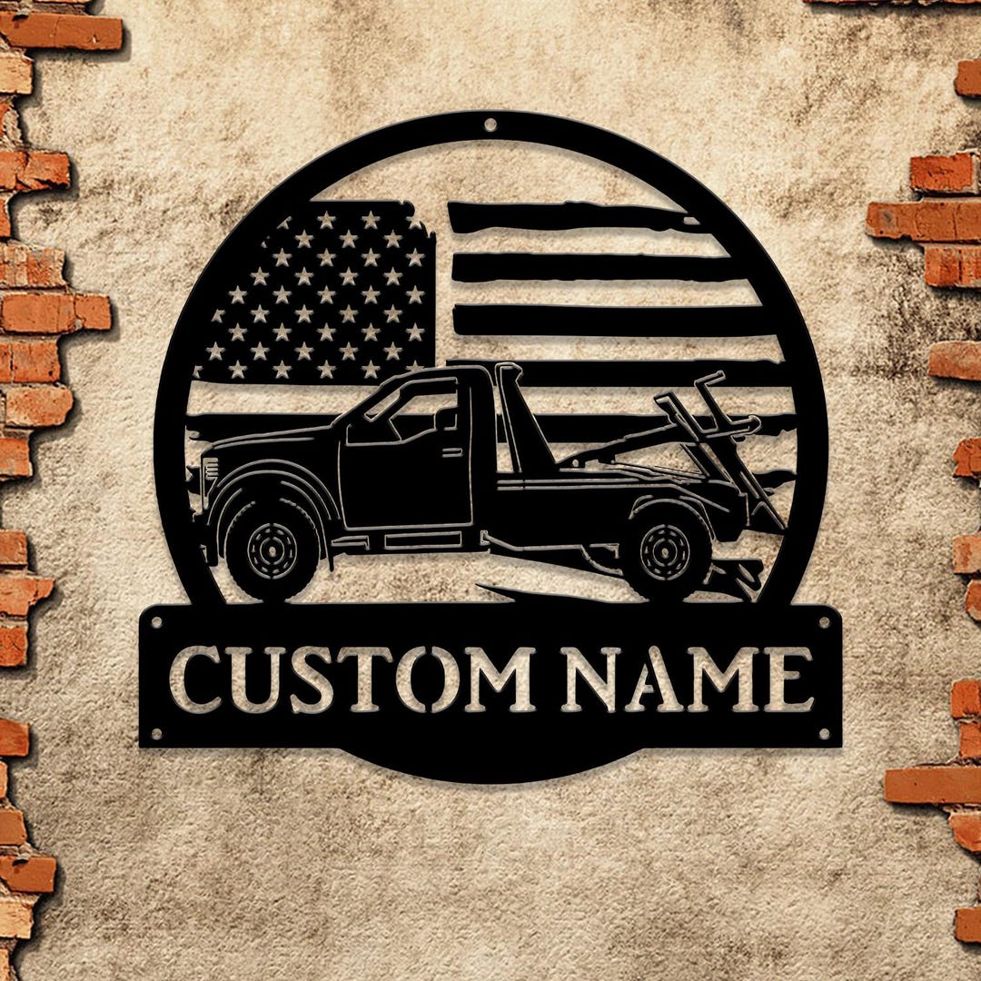 Custom Tow Truck Driver Metal Sign With LED Light – Personalized ...