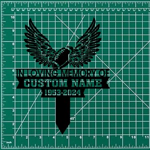 Personalized in Loving Memory Football With Wings Plaque Stake: Custom ...