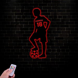 Personalized Soccer Player Metal Sign: Custom Split Letter Last Name ...