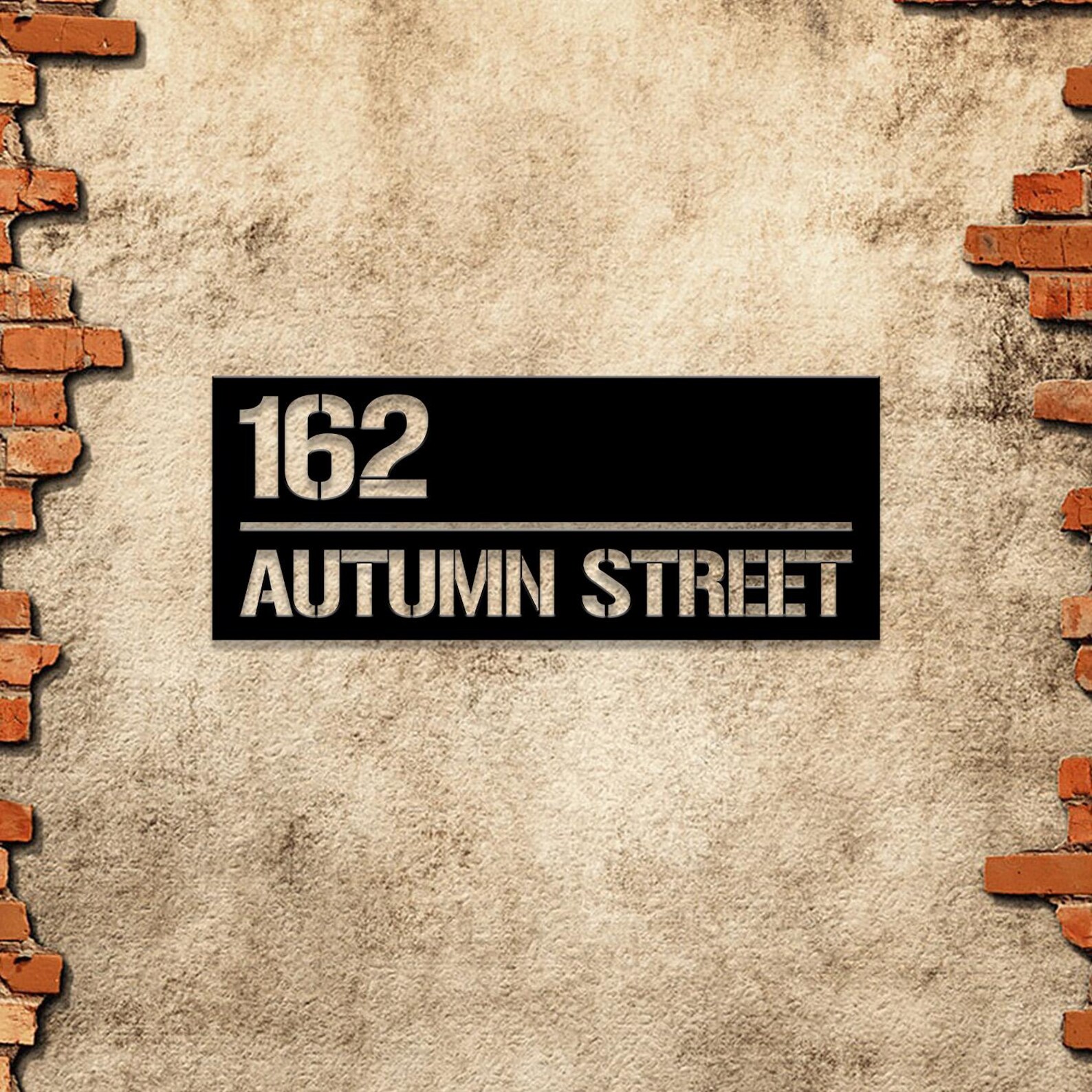 Custom Metal Address Plaque - House Number Sign, Personalized Address ...