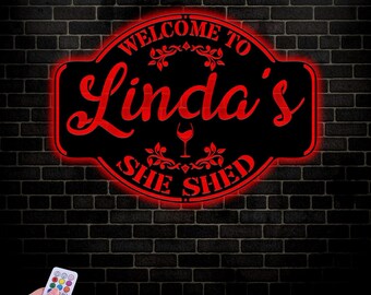 Custom She Shed Sign: Perfect Gift for Wife Ideal for Craft Rooms ...