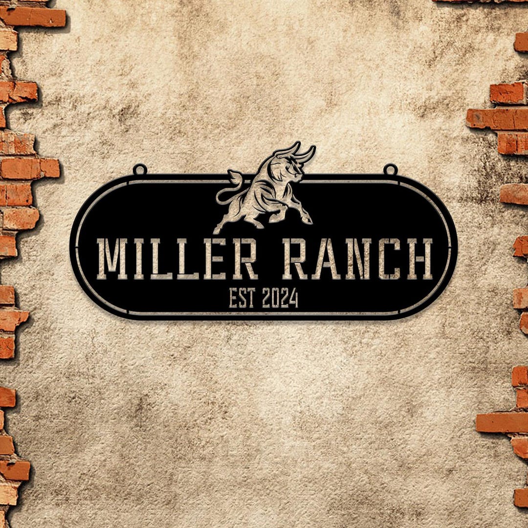 Custom Ranch Gate Signs: Personalized Metal Ranch Signs. Perfect Gift ...