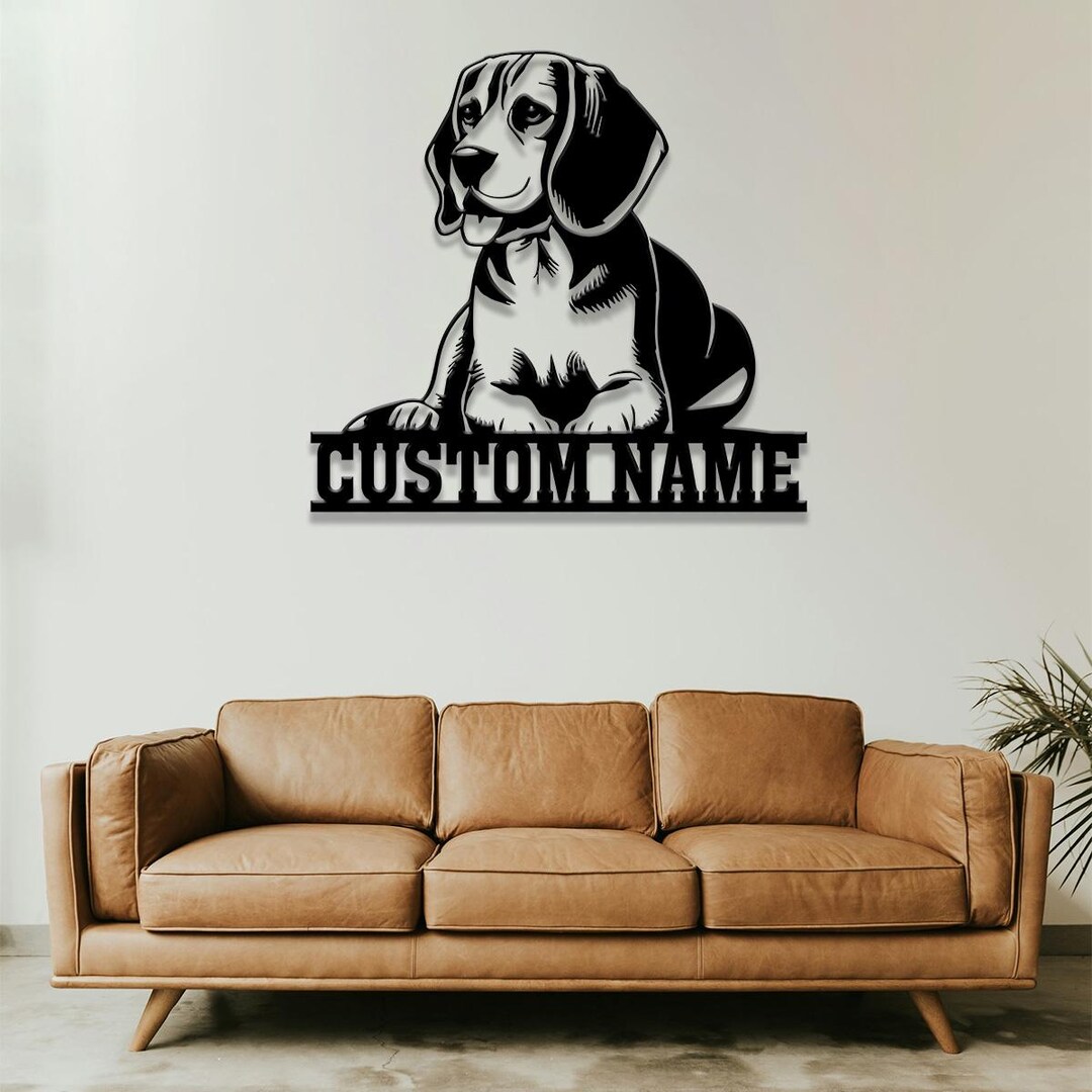 Personalized Metal Beagle Sign With LED Lights. Perfect for Dog Lovers ...
