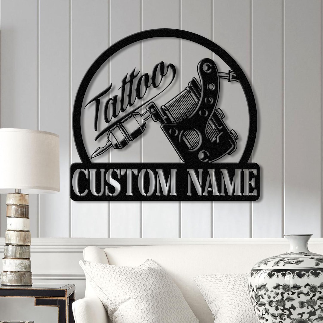 Custom Tattoo Artist Metal Sign With LED Light – Personalized Ink ...