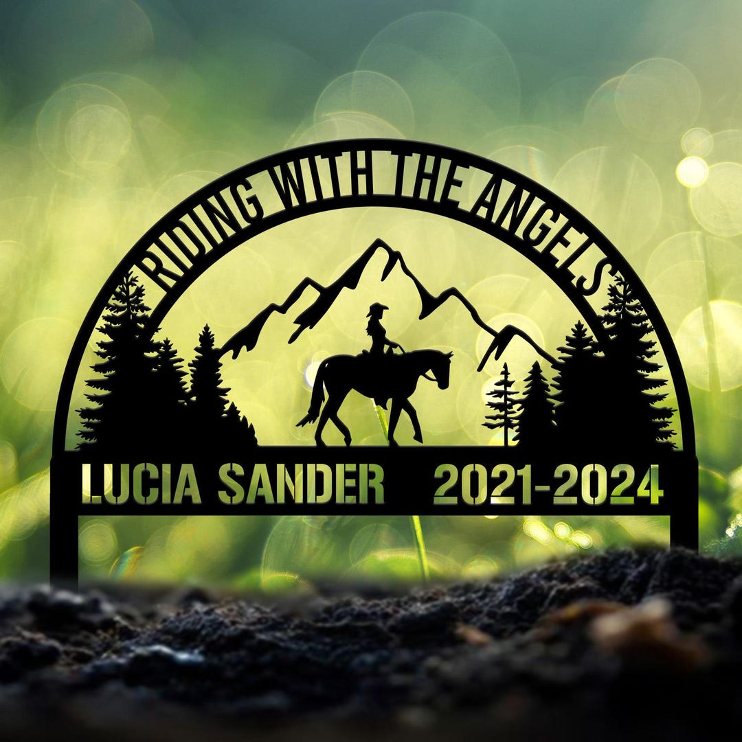 Personalized Cowboy Memorial Stake: Ideal for Honoring a Loved One ...
