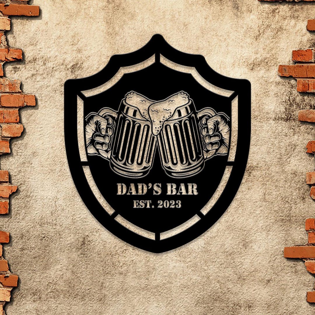 Personalized Beer Mug Sign: Custom Metal Wall Art for Home Bars, Pubs ...