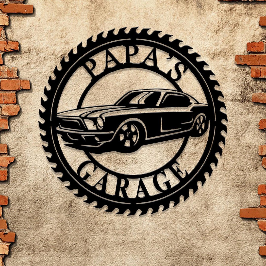 Personalized LED Muscle Car Garage Sign, Custom Metal Wall Art, Perfect ...
